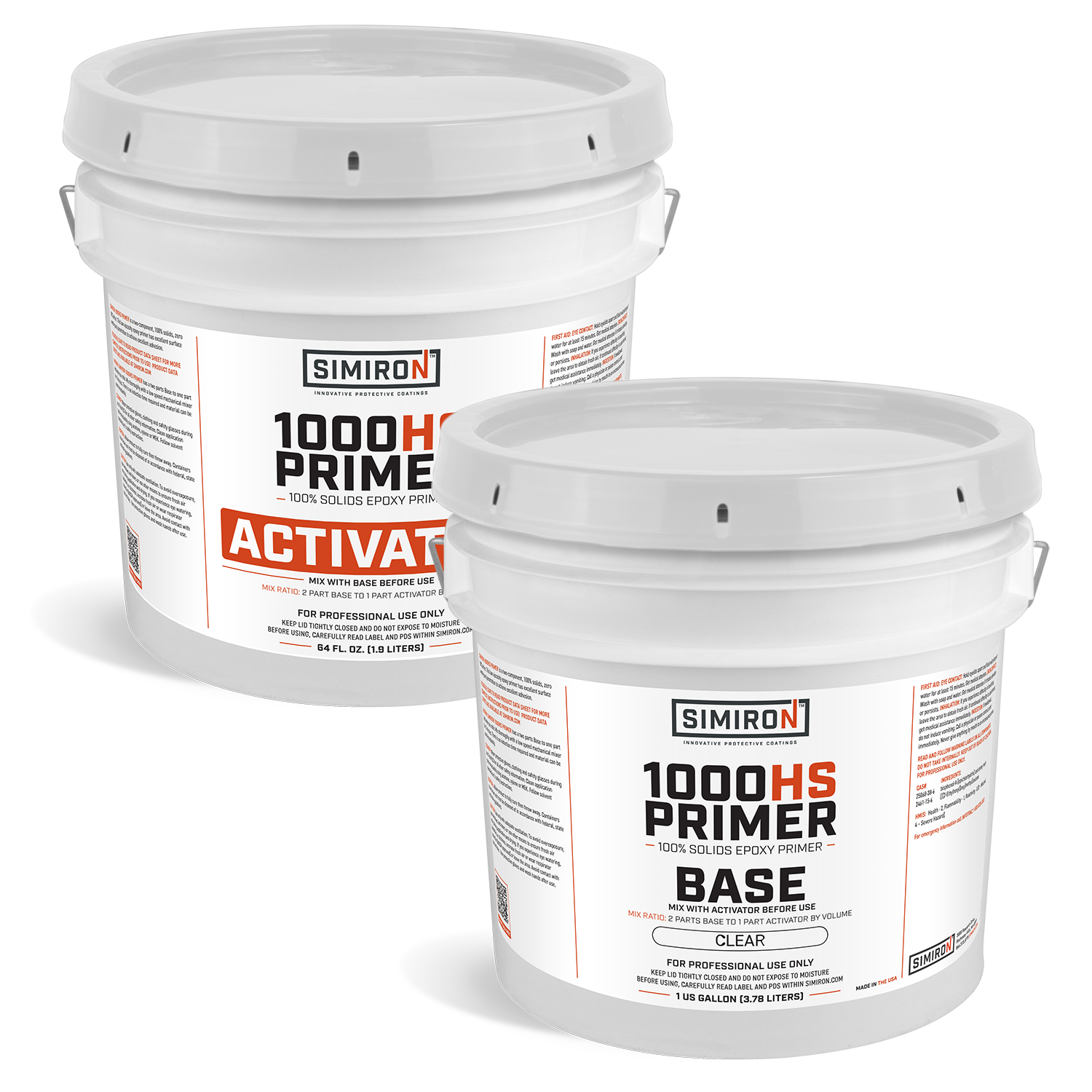 Simiron 1000HS Epoxy Primer -Clear 1.5 Gallon Complete Kit