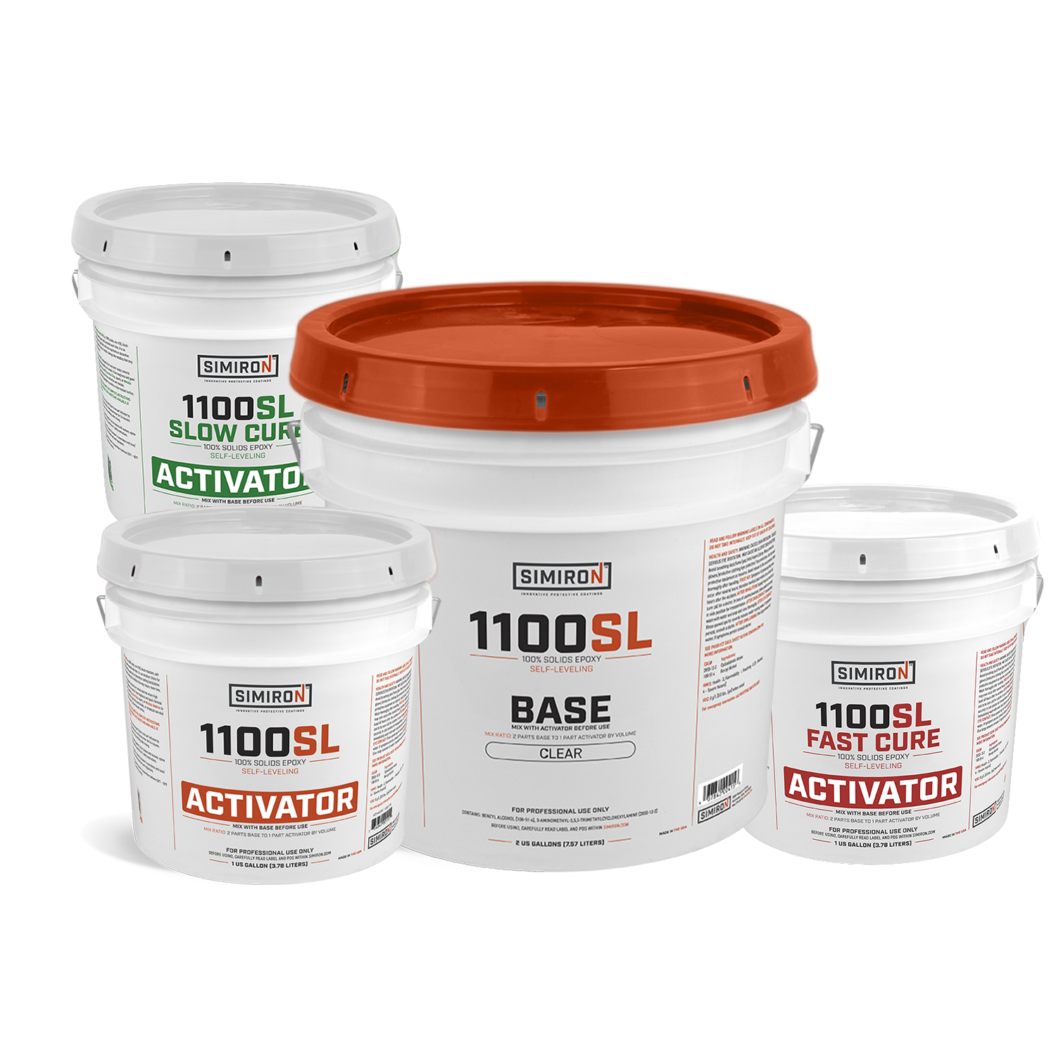 Simiron 1100SL Epoxy Self Leveling 100% Solids - 3 Gallon Kit