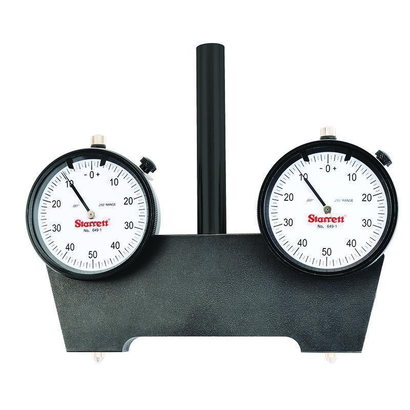 Starrett® 649-1 649 Series Spindle Square With Two Dial Indicators, 1/4 ...
