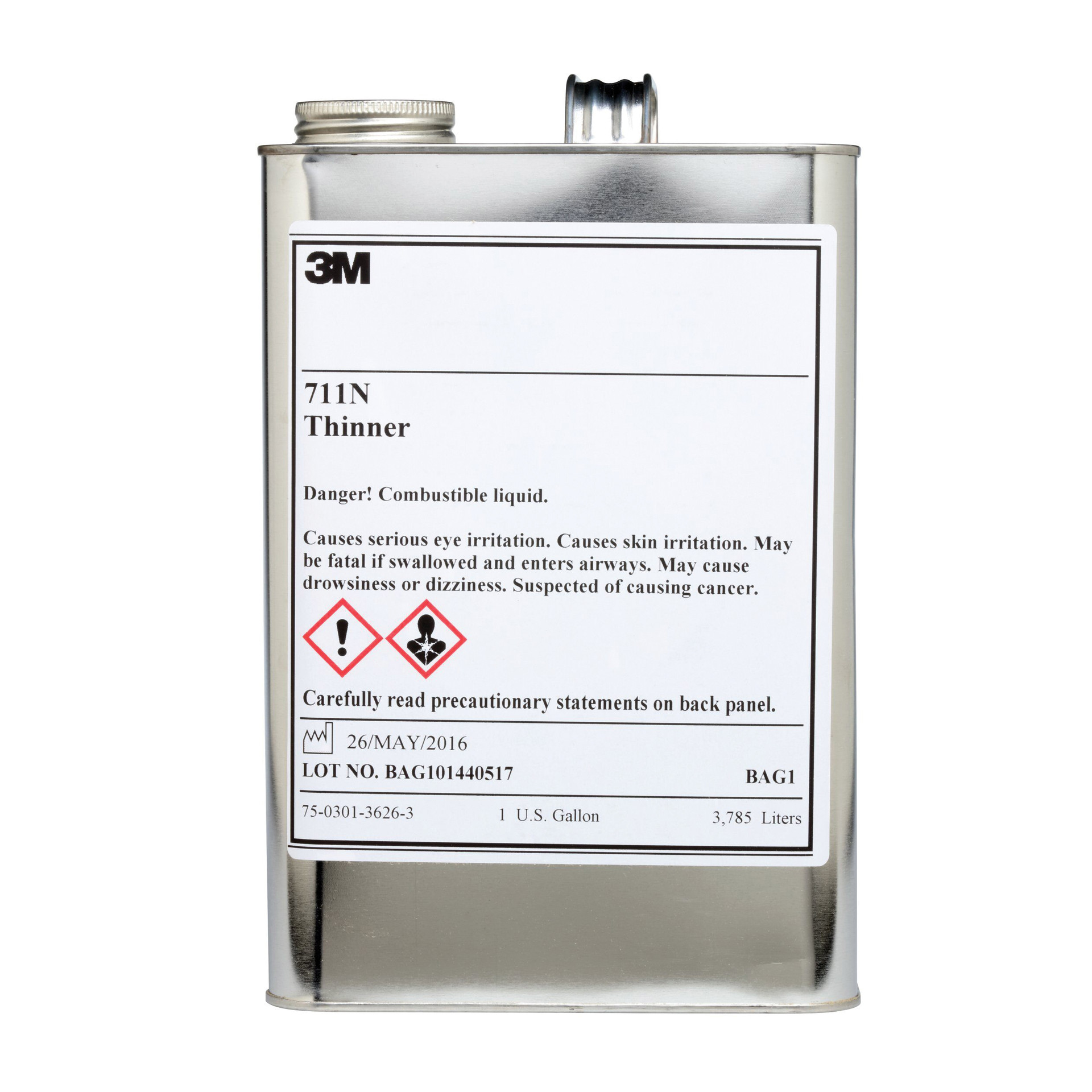 3M 7000030848 Thinner, 1 gal Container Can Container, Liquid Form ...