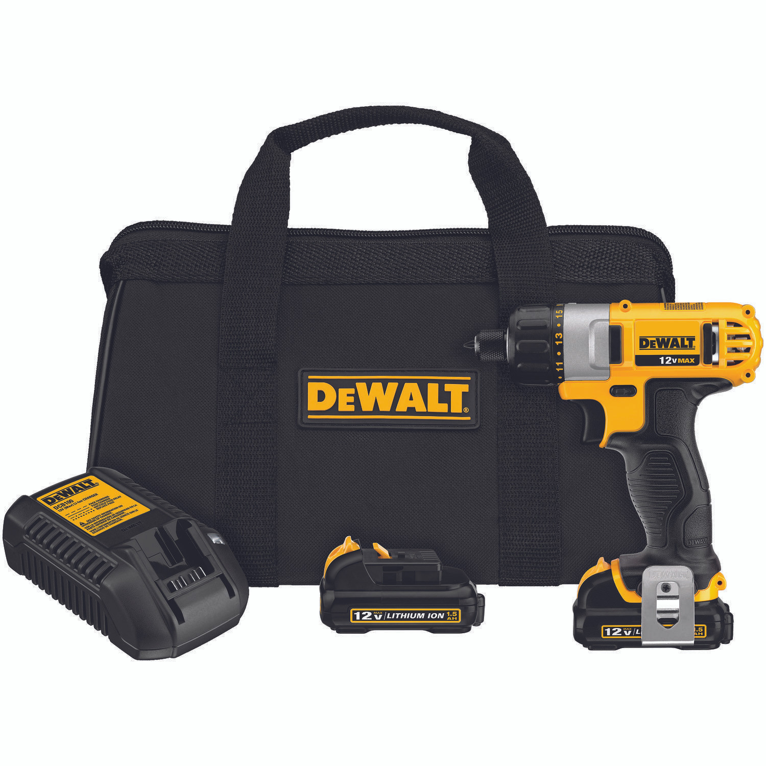 DeWALT DCD780C2 Compact Lightweight Cordless Drill/Driver Kit, 1/2 in ...