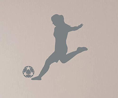 Soccer Girl Wall Decal - Personalized Name | Custom Vinyl Decor