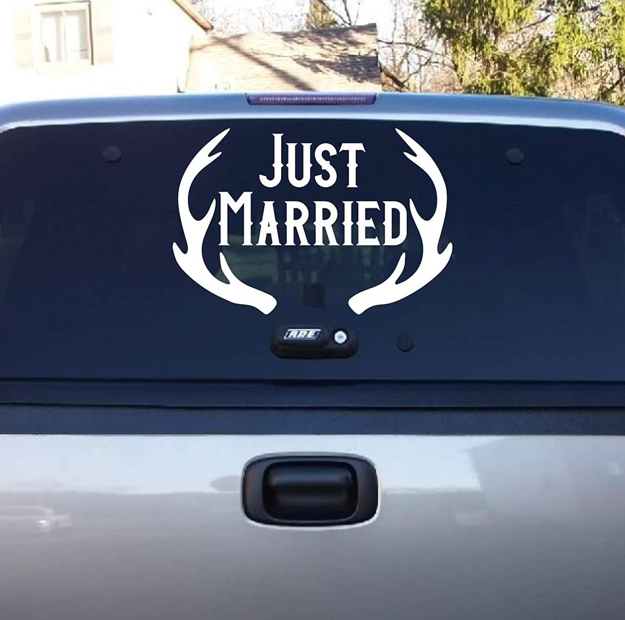 Personalized Name and Wedding Date Car Window Decal