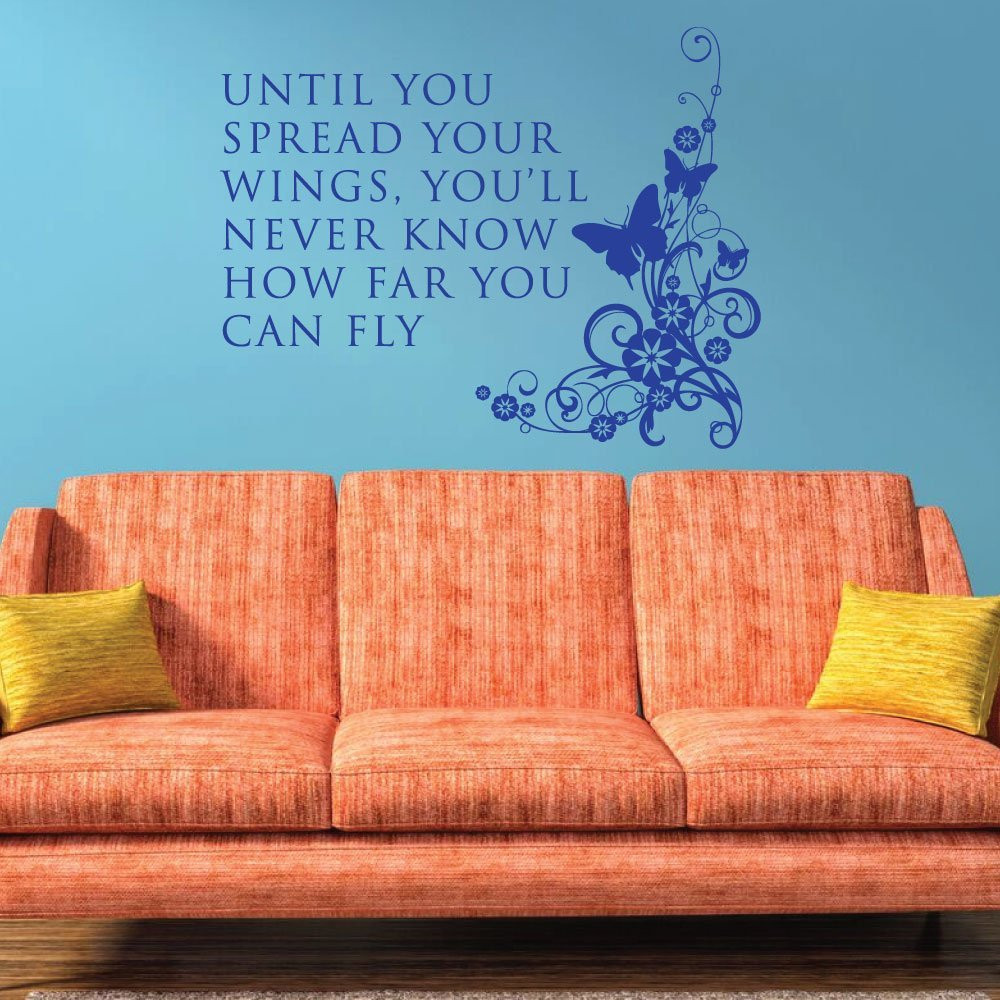 Butterfly 'Until You Spread Your Wings...' Vinyl Wall Decoration