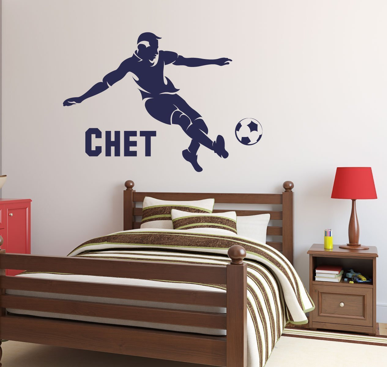 Soccer Girl Wall Decal - Personalized Name | Custom Vinyl Decor