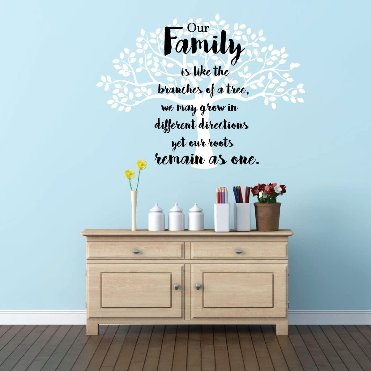 Family Tree Wall Decal with Quote - Vinyl Wall Art | Custom Vinyl Decor