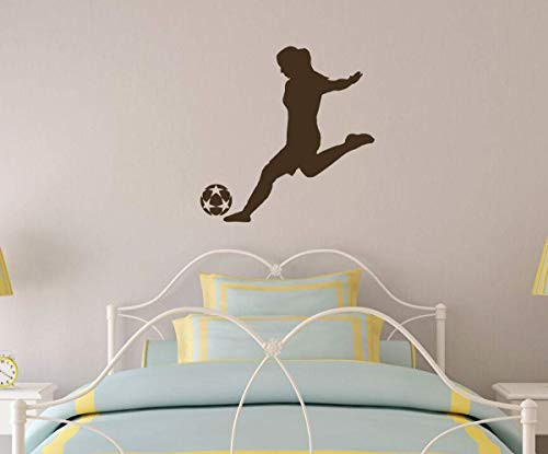 Soccer Girl Wall Decal - Personalized Name | Custom Vinyl Decor