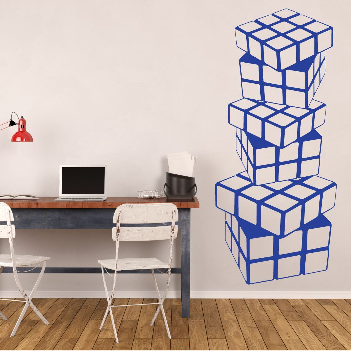 Stacked Rubik's Cubes Decal