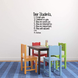 Motivational 'Dear Students' Quote with Custom Name