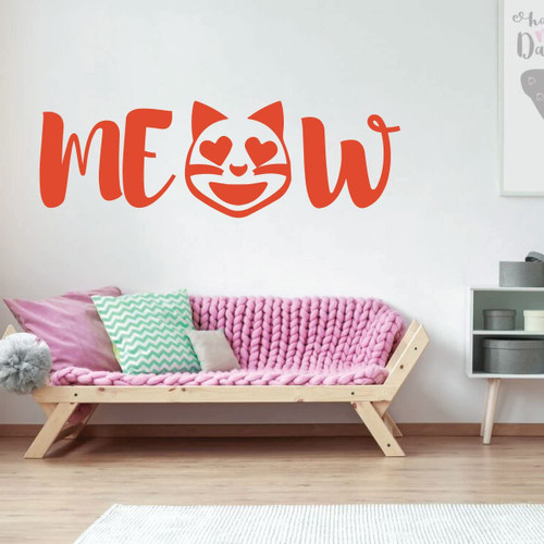 'Meow' Vinyl Wall Decal