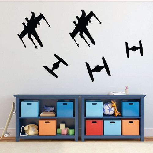 TIE Fighters Versus X-Wing Starfighter Spaceship Stickers