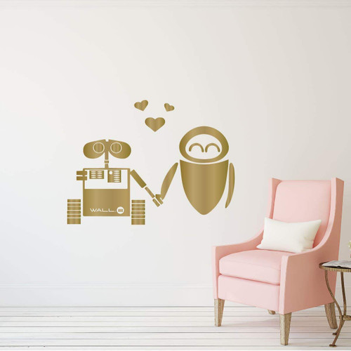 Wall-E and Eve Wall Decal Sticker | Custom Vinyl Decor