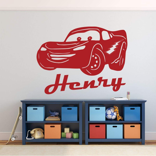 Lightning McQueen Personalized Wall Decal