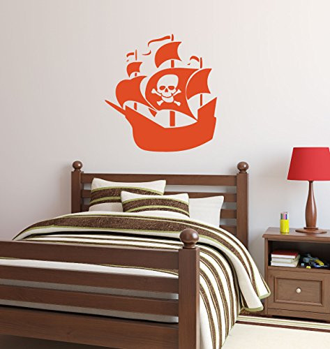 Personalized Name Pirate Ship Wall Decal | Custom Vinyl Decor
