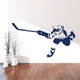 Hockey Wall Decal - Personalized Player Shooting Puck | Custom Vinyl Decor
