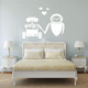 Wall-E and Eve Wall Decal Sticker