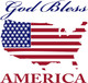 'God Bless America' Patriotic Wall Decal