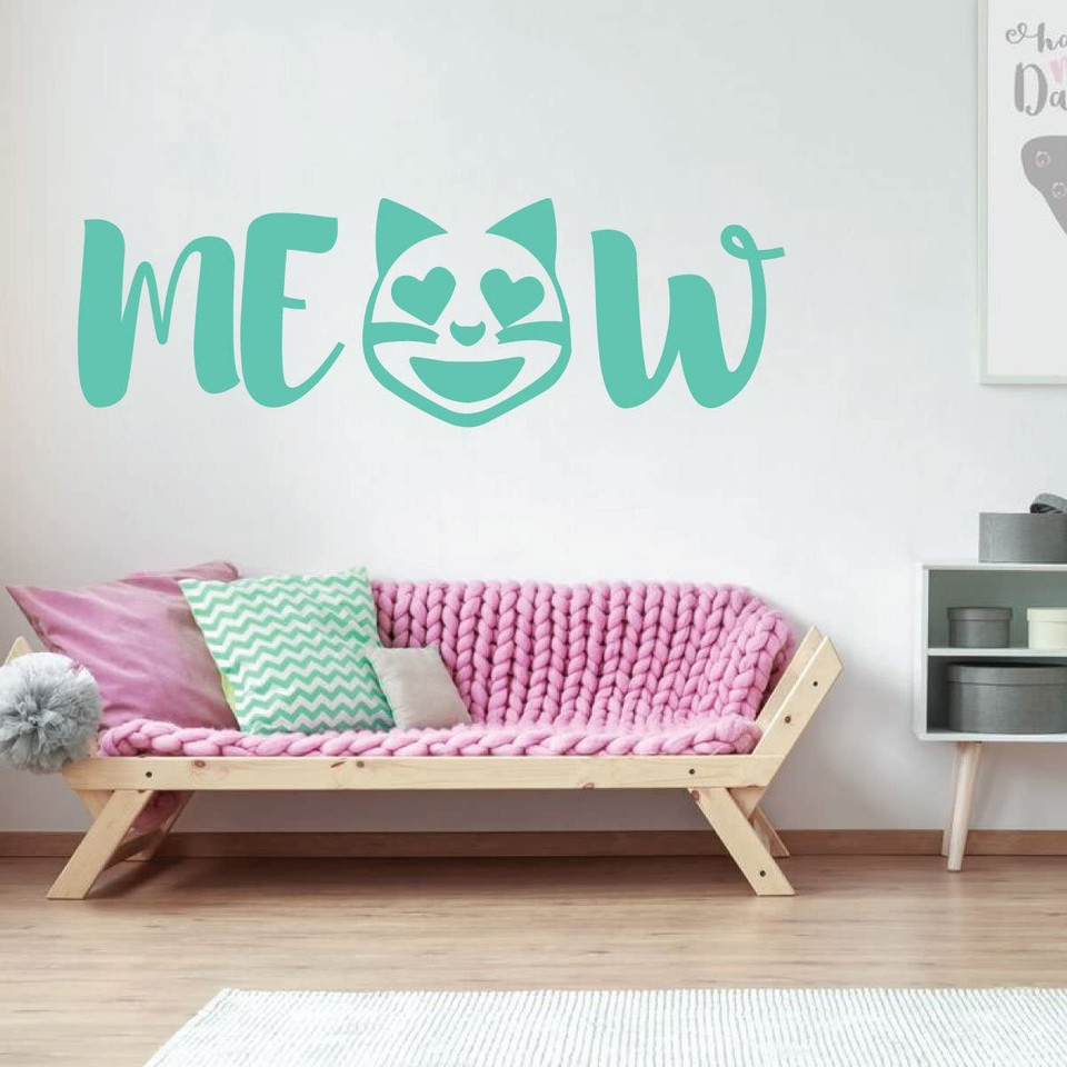'Meow' Vinyl Wall Decal