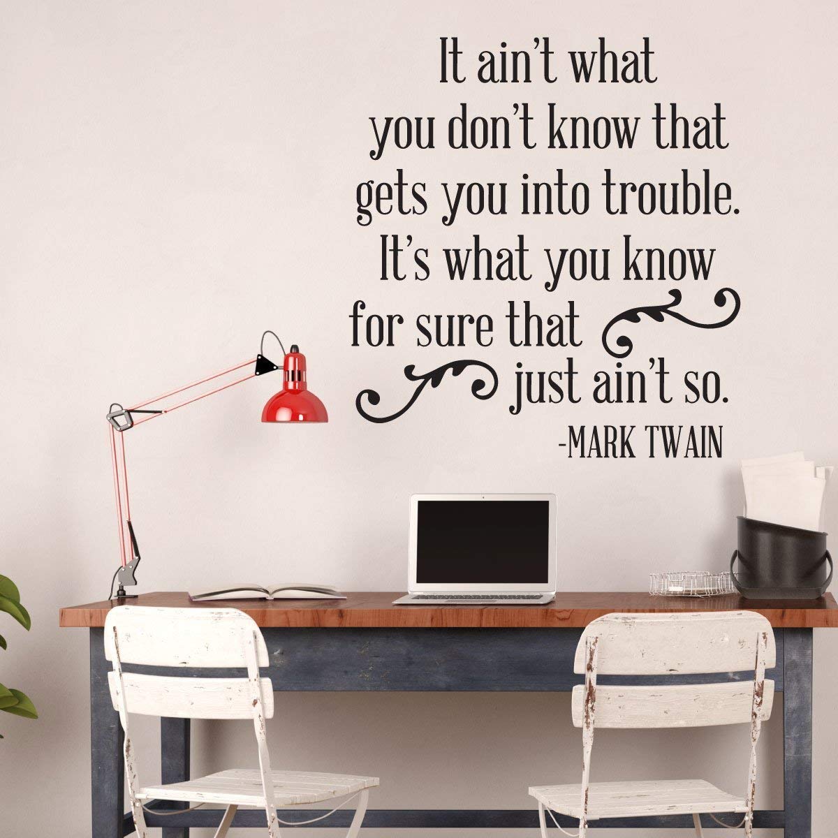 Mark Twain Quote It Aint What You Dont Know... Wall Decal | Custom ...