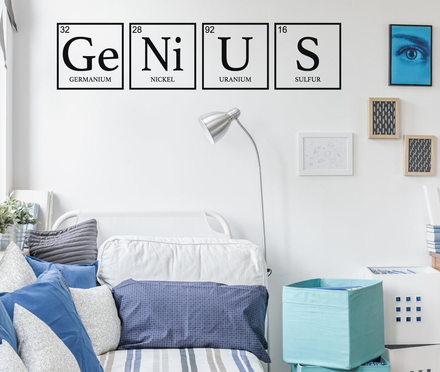 Genius Periodic Table Wall Decal | Custom Vinyl Decor