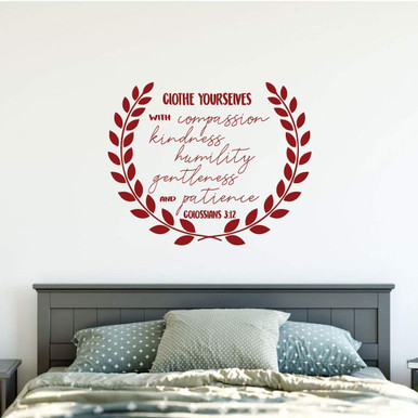 'Clothe Yourself' Colossians 3:12 Quote Wall Decal
