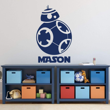 BB8 Personalized Name Vinyl Decal