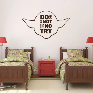 Yoda Quote 'Do Or Do Not. There Is No Try' Wall Decal