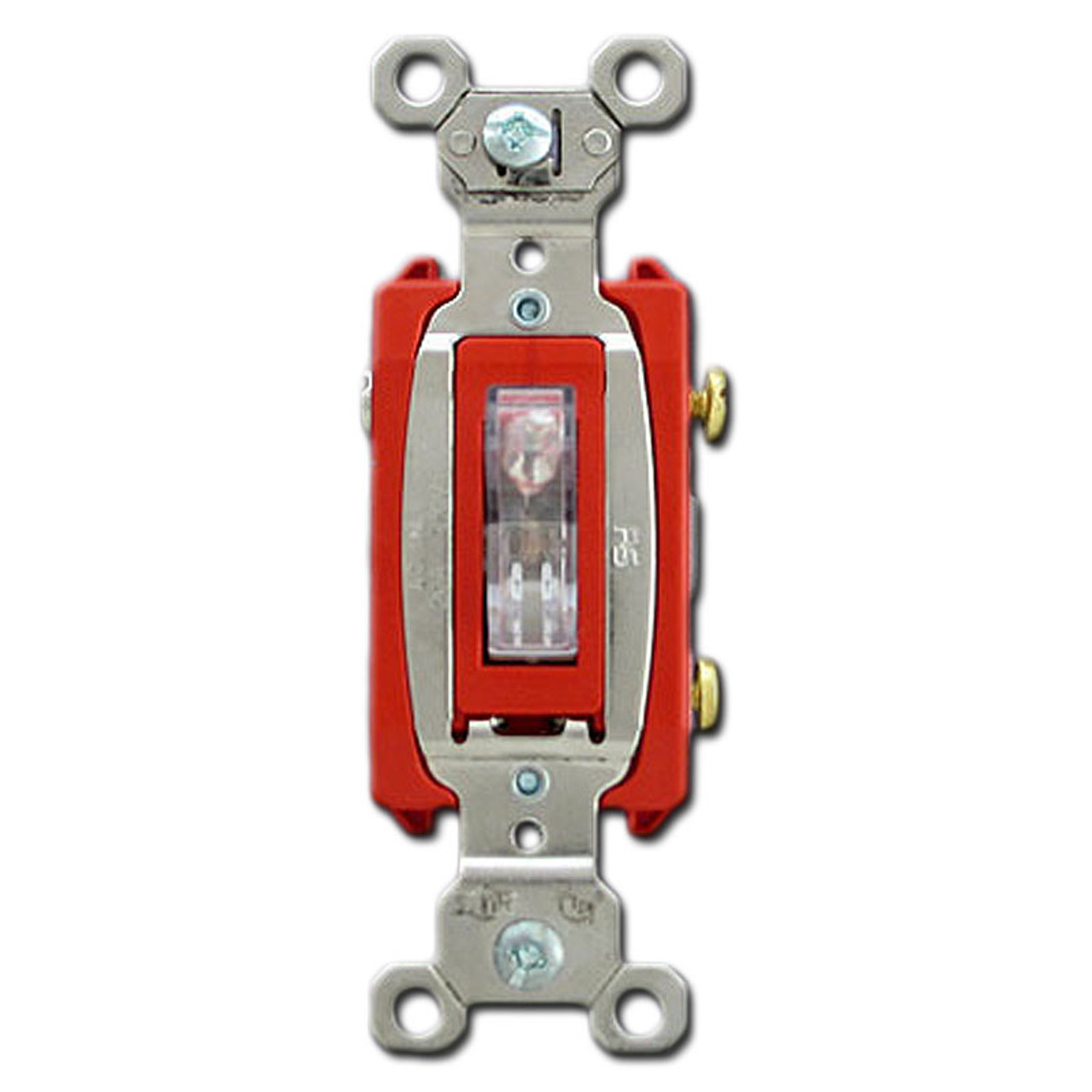 3 Way Pilot Light Switches - Clear Lighted Toggle 15A P&S PS15AC3-CPL