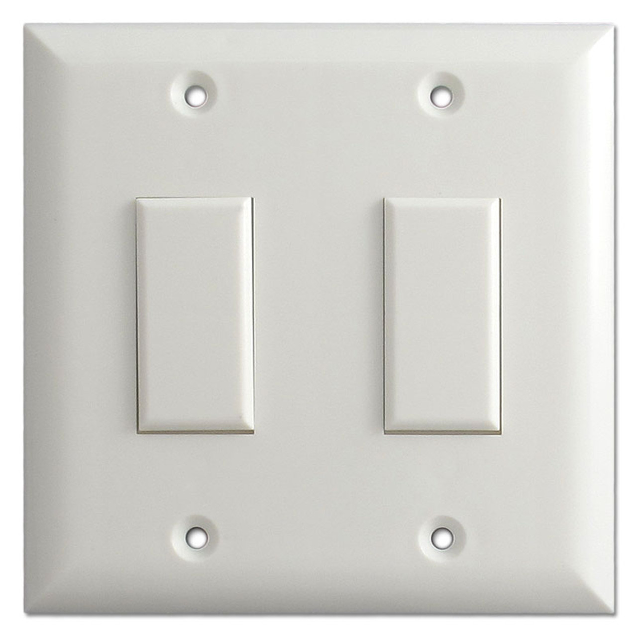 Genesis Low Voltage Touch Plate Light Switch Two Button White
