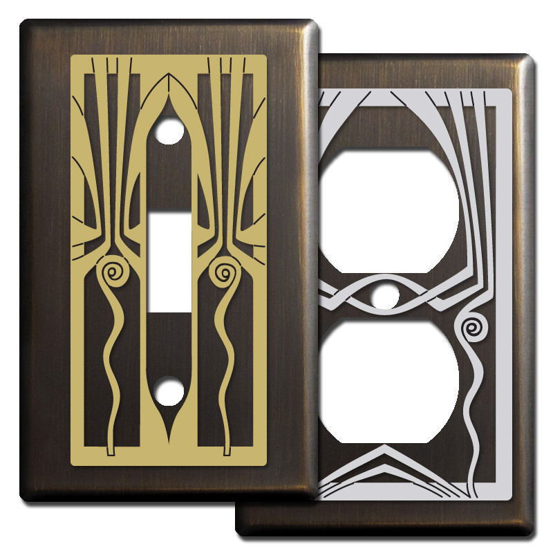 Sophisticated Retro Art Deco Switch Plate Covers Made in USA