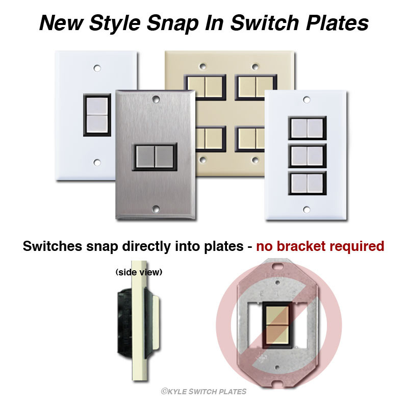 New Style Double Gang Low Voltage Wall Switch Plates for 2 GE Switches