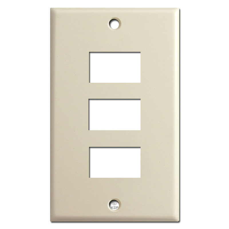 GE Old Style Low Voltage Triple Light Switch Wall Plate - Ivory