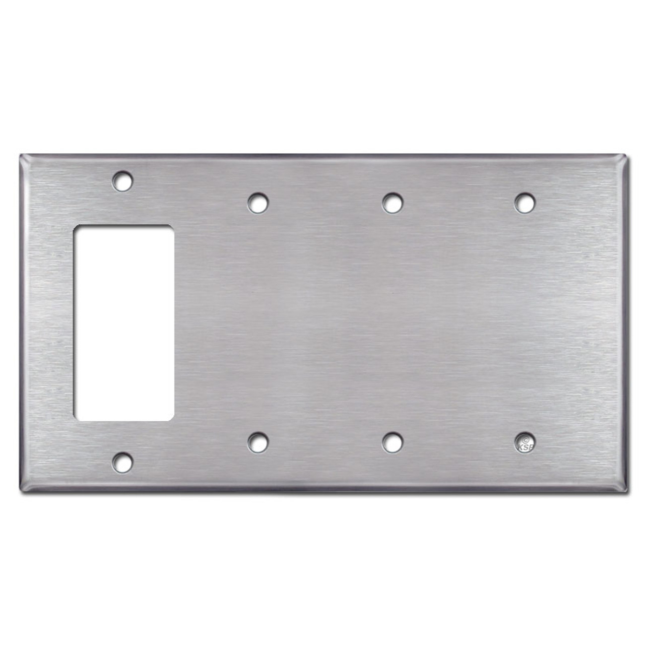 3 Gfci Decora Rocker Switch Plates Satin Stainless Steel