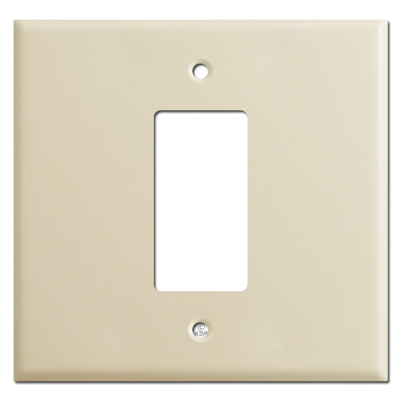 Oversized 2-Gang Middle 1 Decora Switchplate Covers - Ivory