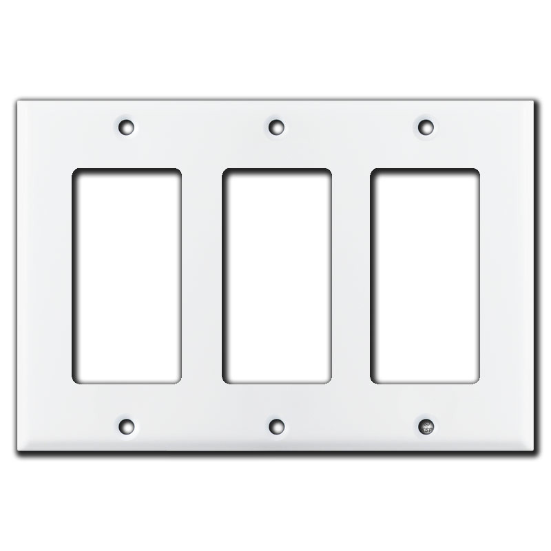 White Decora Rocker Switch Plates & GFI Outlet Covers - USA