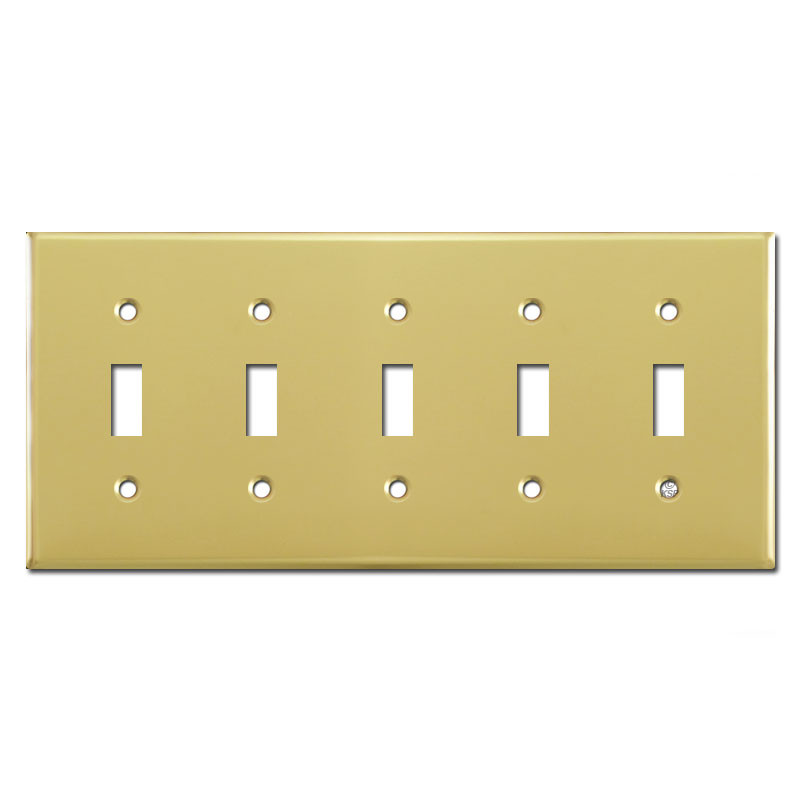 Polished Brass Toggle Switch Plate Covers