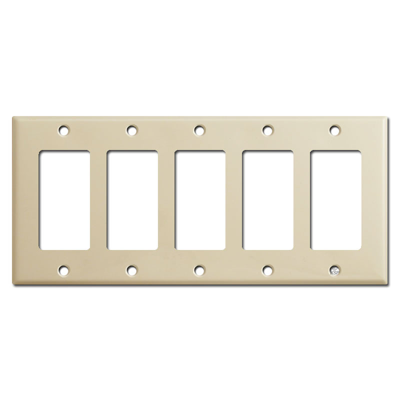 Ivory Decora GFCI Rocker Wall Plate Covers