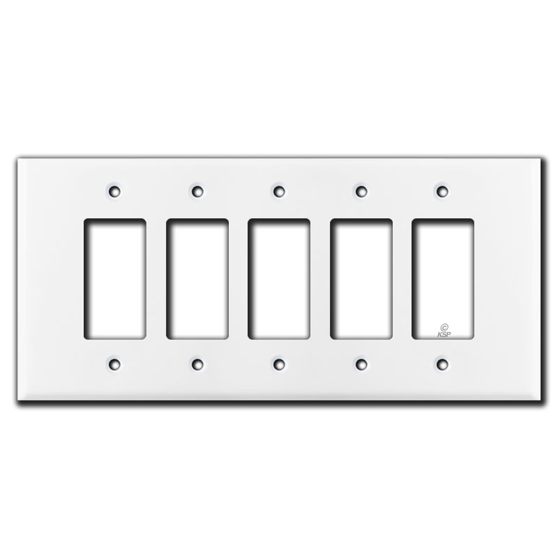 Oversized Decora Rocker & Blank Combo Switch Plates - White
