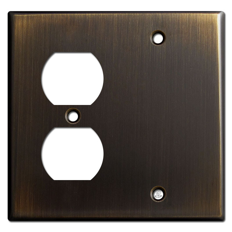 Oil Rubbed Bronze Receptacle Wall Plate Covers
