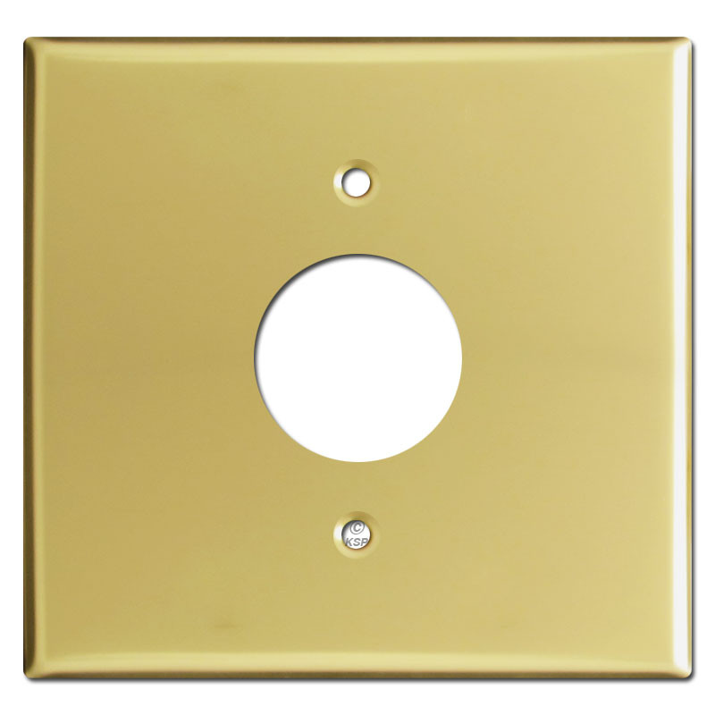 Polished Brass Receptacle Wall Plate Covers