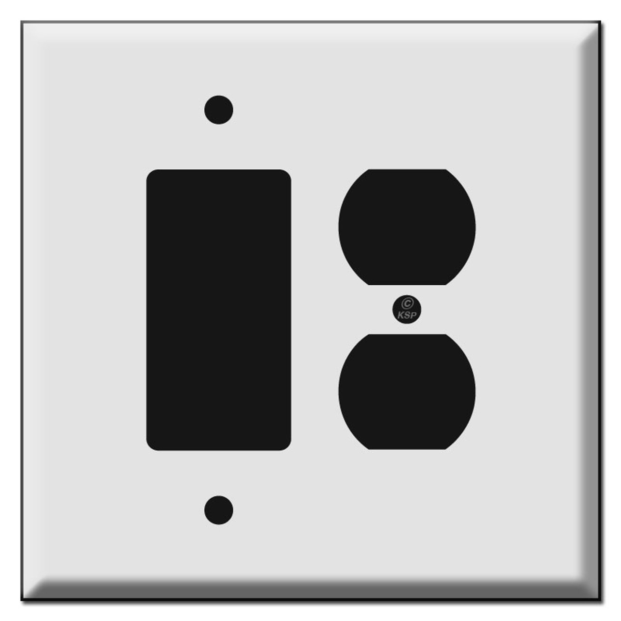 Oversized 1 Decora Rocker And 1 Outlet Switch Plates