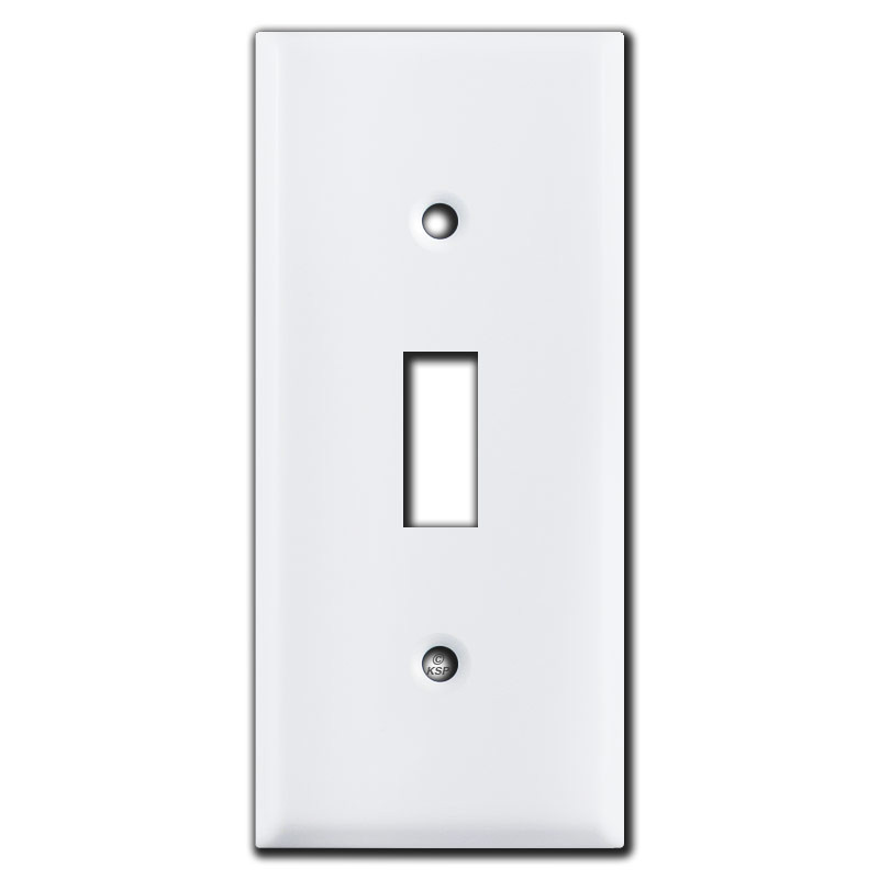 Single Toggle Wall Covers - White | Kyle Switch Plates