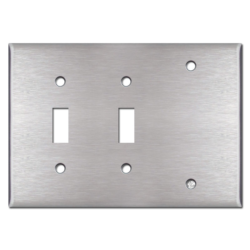 Single Toggle Wallplates - Satin Stainless Steel | Kyle Switch Plates