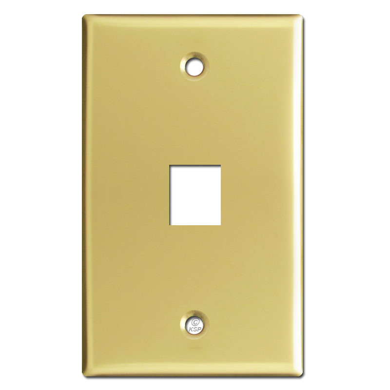 Polished Brass Telephone & Cable Wall Cover Plates