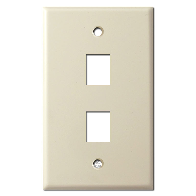 Ivory Cable and Telephone Jack Switch Plate Covers