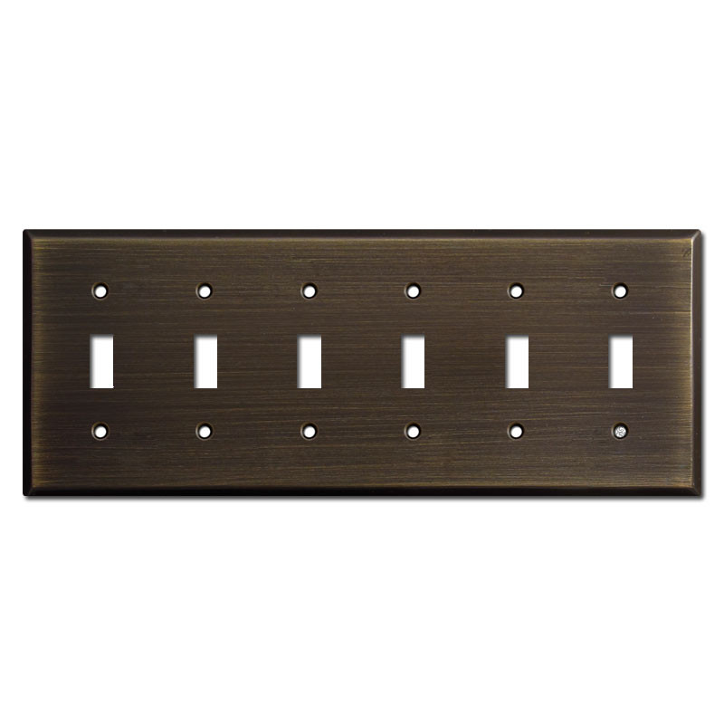 Mission Bungalow Light Switchplates in Oil Rubbed Bronze