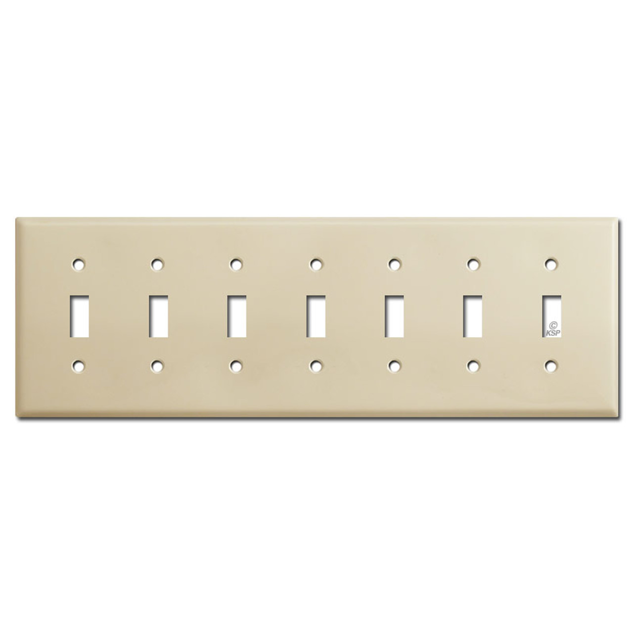5 Gang 4 Toggle 1 Decora Switch Plate Ivory Kyle Switch Plates