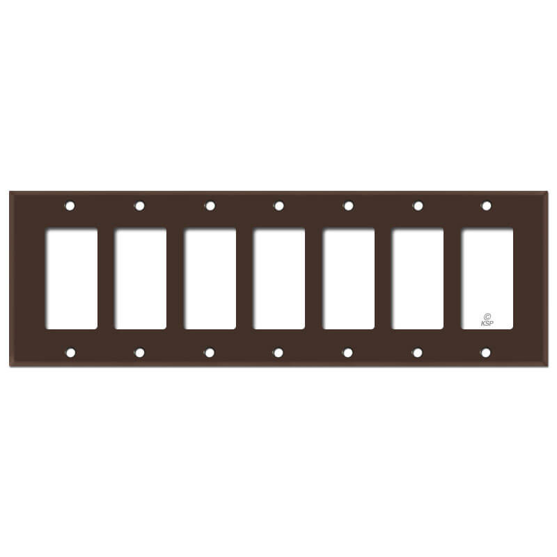 7 GFI Switch Plate Covers - Brown | Kyle Switch Plates