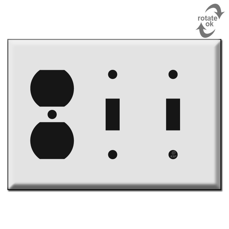 2 Toggle Duplex Switch Plate - Ivory | Kyle Switch Plates