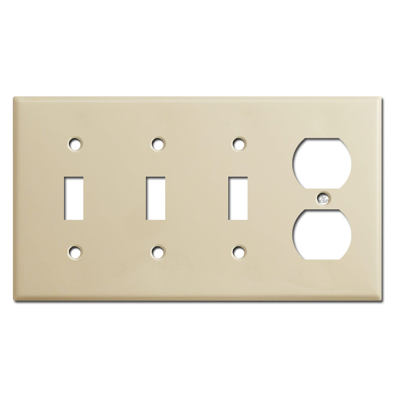 2 Toggle Duplex Switch Plate - Ivory | Kyle Switch Plates